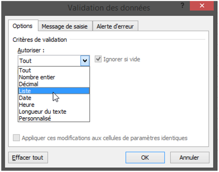 Comment créer un menu déroulant dynamique sur Excel