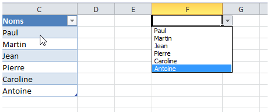 Comment créer un menu déroulant dynamique sur Excel